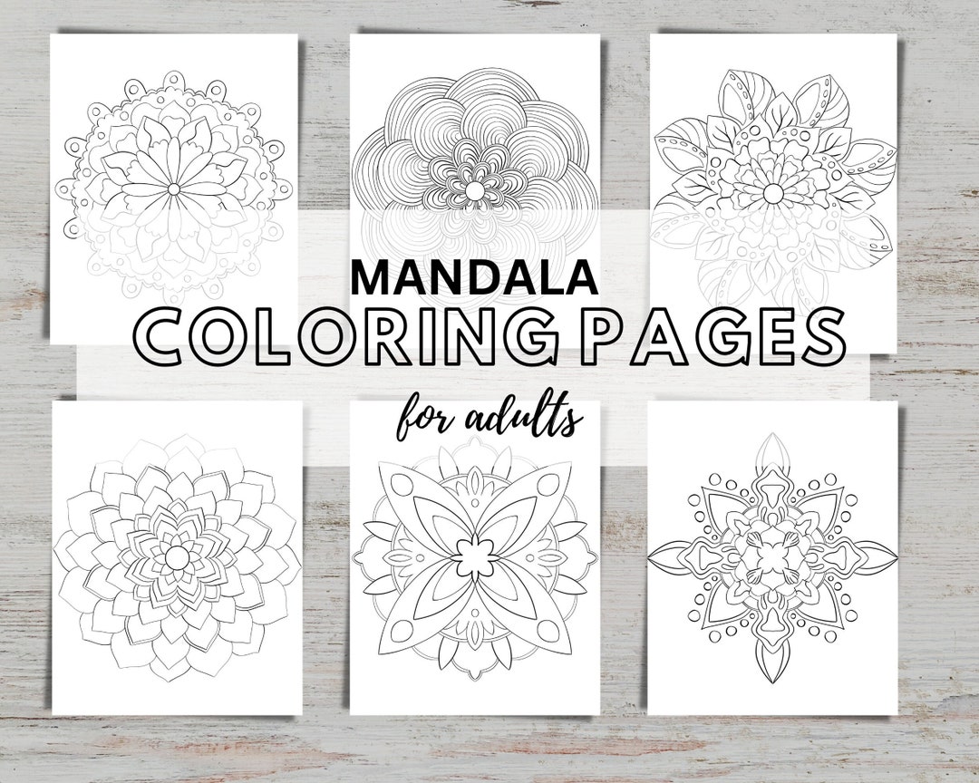 Mandala Coloring Pages for Adults Printable 50 Coloring Book for Mental ...