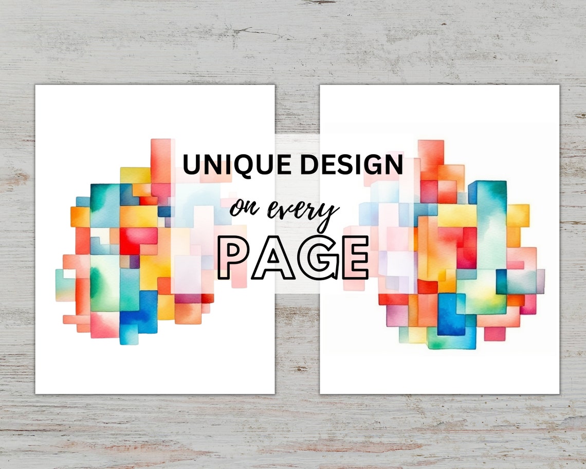 Geometric Reverse Coloring Pages Mindfulness Printable Inverse Coloring ...