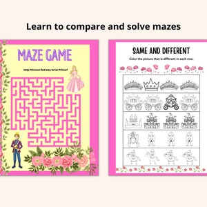 Preschool Printable Worksheets Princess for Girls Book Printable ...