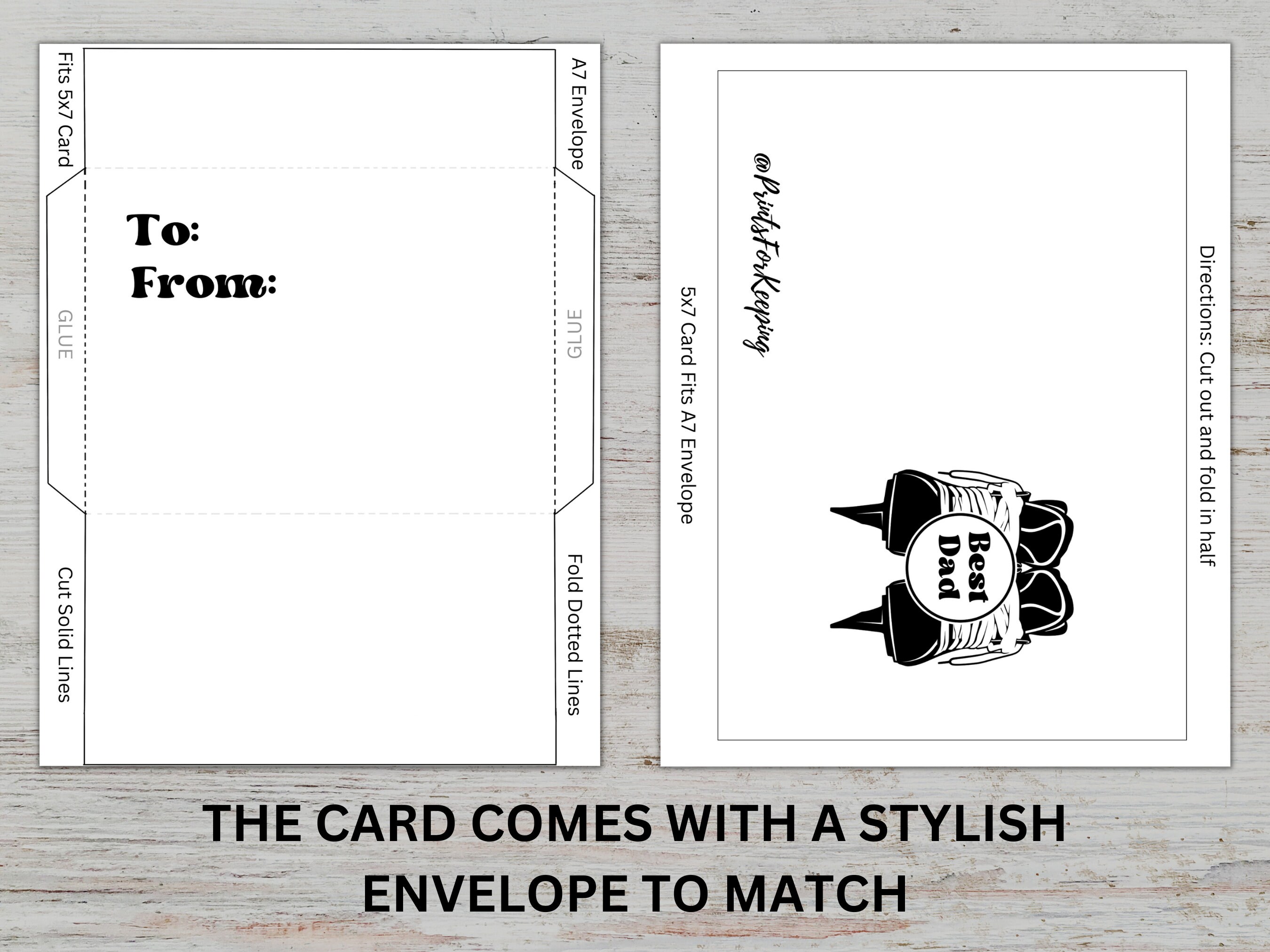 Father's Day Card for Hockey Dad Birthday Card Printable Envelope ...