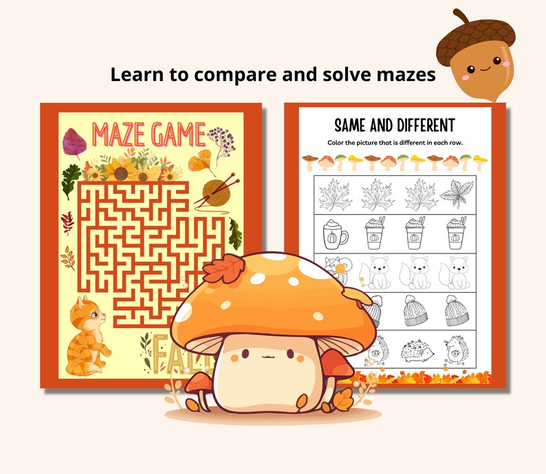 Fall Busy Book Printable Kids Activity Book Toddler Learning - Etsy