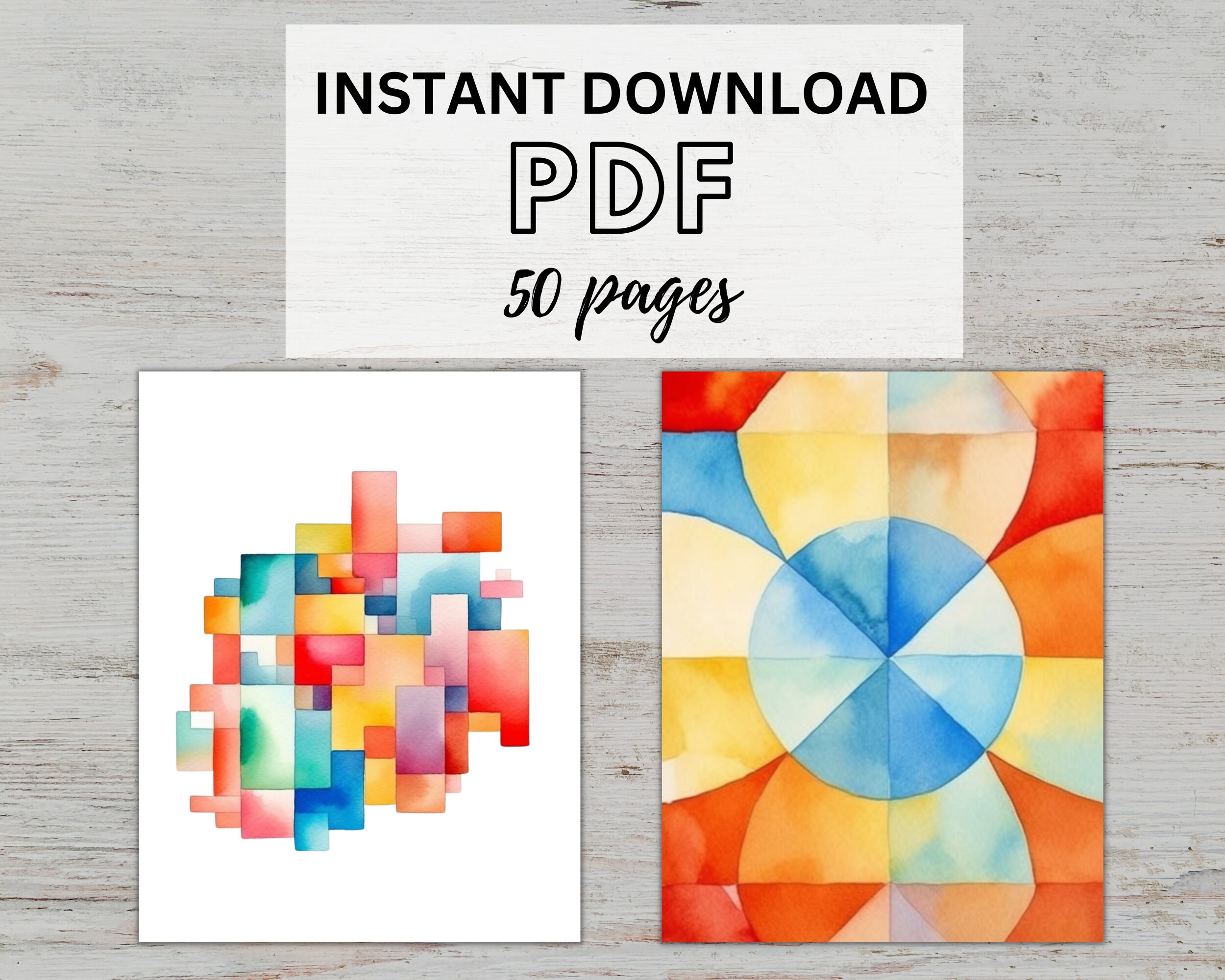 Geometric Reverse Coloring Pages Mindfulness Printable Inverse Coloring ...