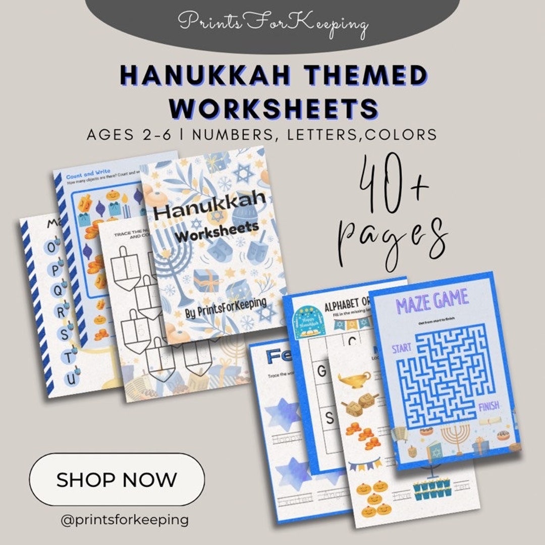 Preschool Printable Worksheets Hanukkah for Kids Book Printable ...