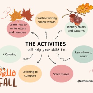 Fall Busy Book Printable Kids Activity Book Toddler Learning Binder ...