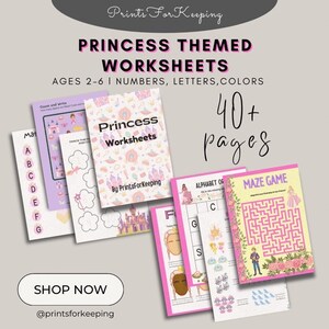 Preschool Printable Worksheets Princess for Girls Book Printable ...
