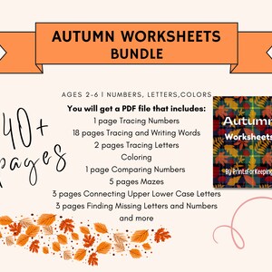 Fall Busy Book Printable Kids Activity Book Toddler Learning Binder ...