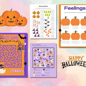 Halloween Preschool Worksheets Bundle Printable Homeschool Activities ...