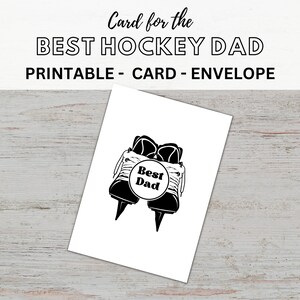 Father's Day Card for Hockey Dad Birthday Card Printable Envelope ...