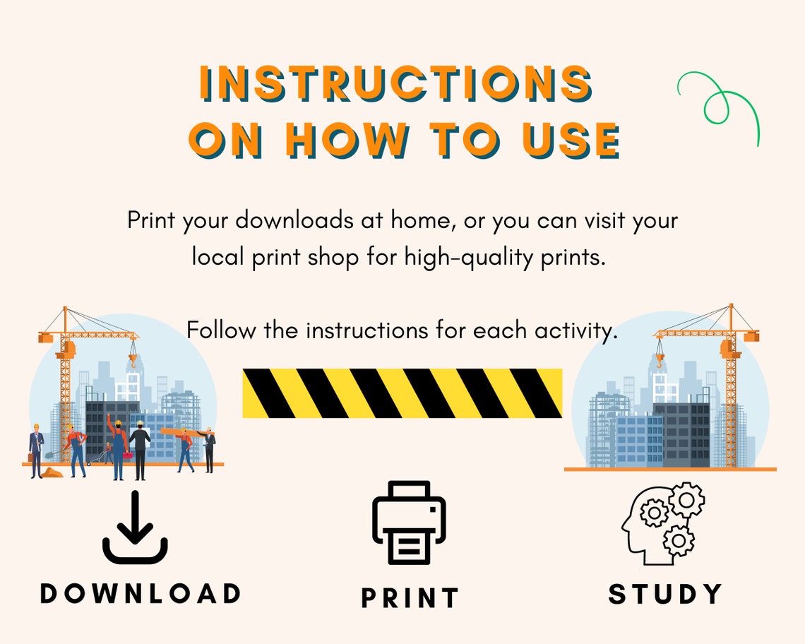 Construction Worksheets Preschool Printable for Kids Printable ...