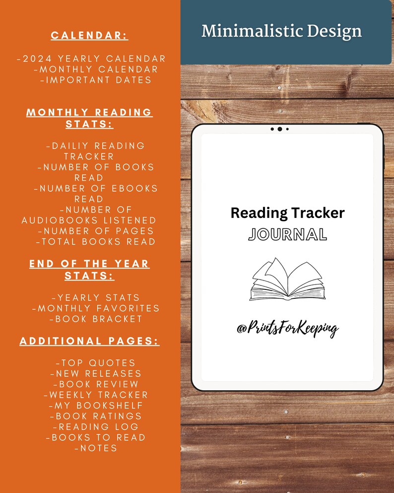 Reading Journal Digital Printable Reading Log to Track Books Tracking ...