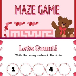 Preschool Printable Worksheets Valentines Day Activities for - Etsy