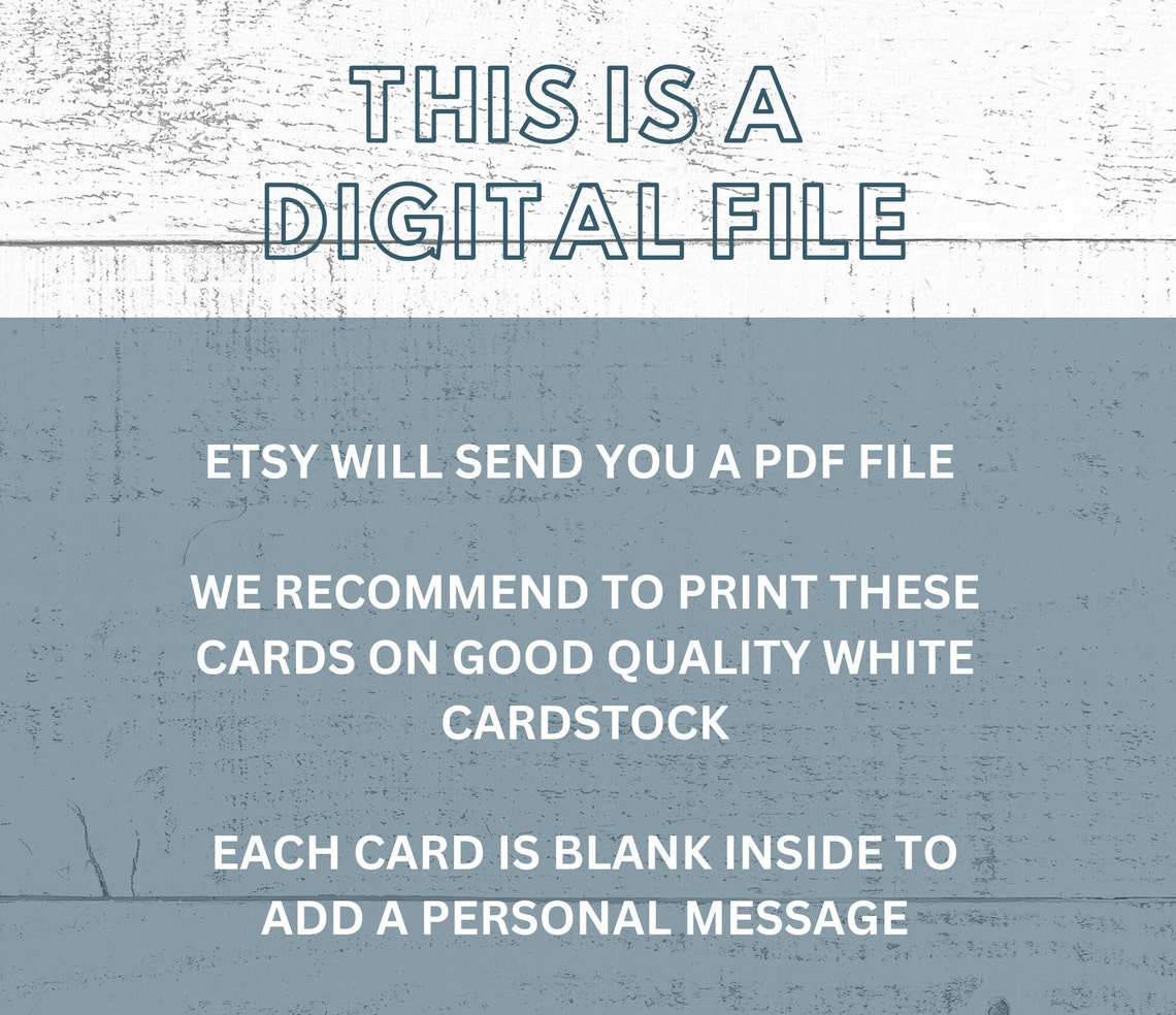 Greeting Card Printable Card for Any Occasion Card Printable Bundle of ...