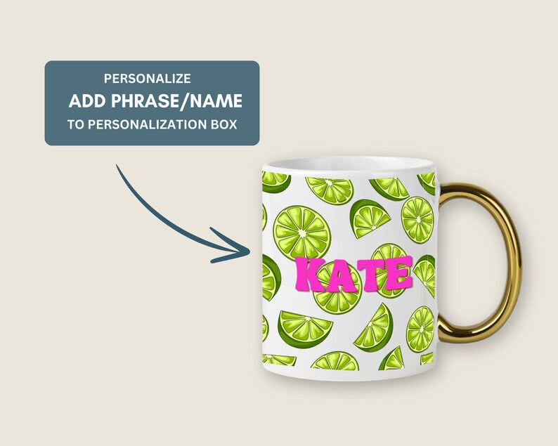 Personalized Name Mug Gift Name Cup Pretty Tea Mug Morning Fruit Mug ...