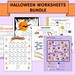 Worksheets for Kids Printable Activity Book Halloween Preschool ...