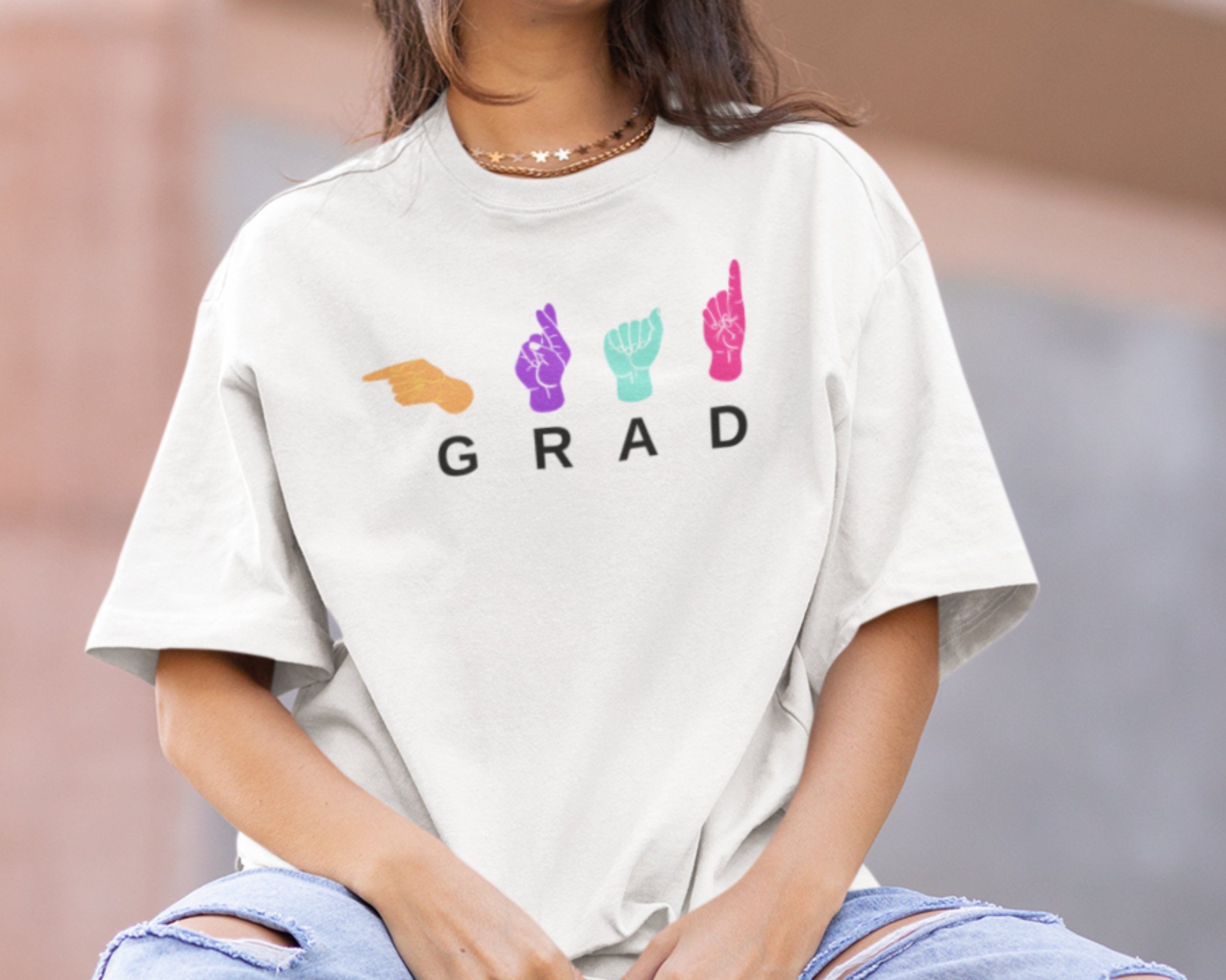 Sign Language Graduation Gift Tshirt for Grad ASL Student Gift for End ...