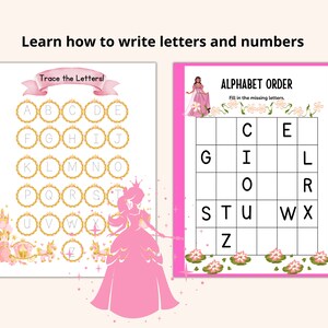 Worksheets for Kids Printable Princess Activity Study Book for Summer ...