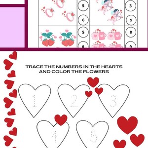 Preschool Printable Worksheets Valentines Day Activities for - Etsy