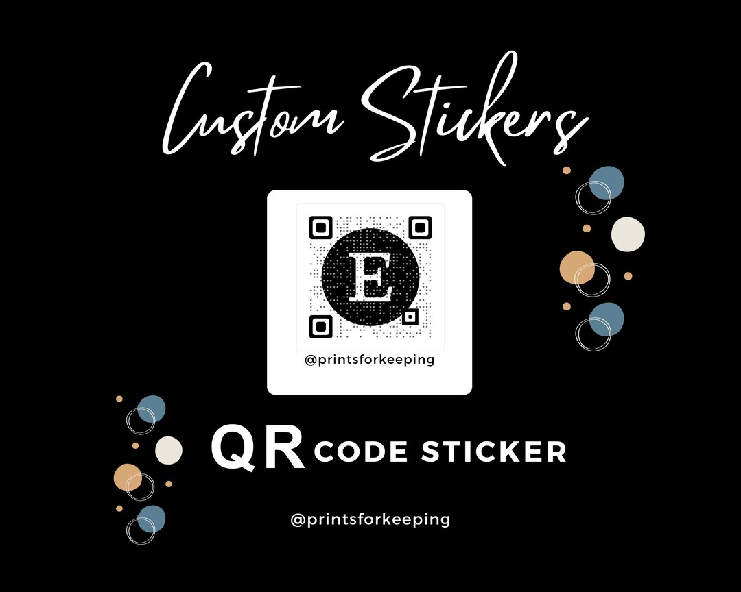 Custom QR Code Sticker for Business QR Code Sticker Label Personalized ...