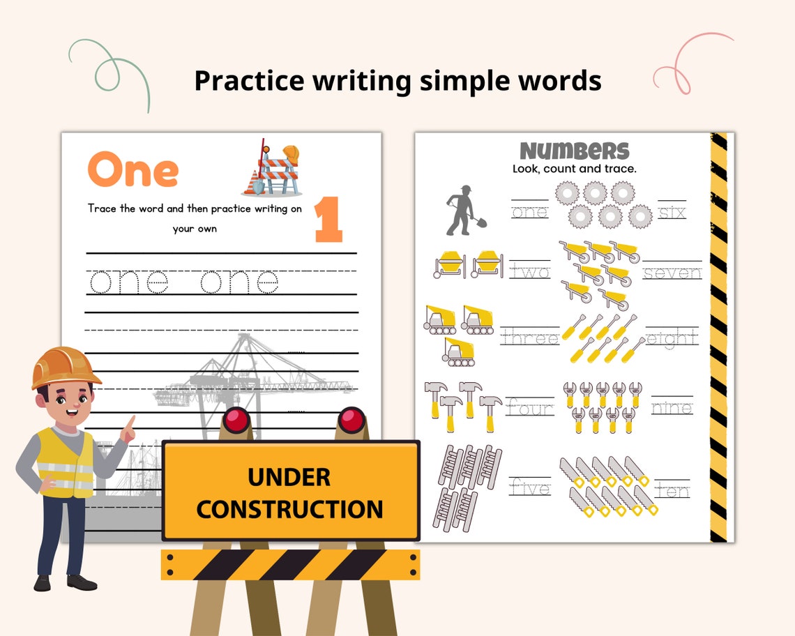 Construction Worksheets Preschool Printable for Kids Printable ...
