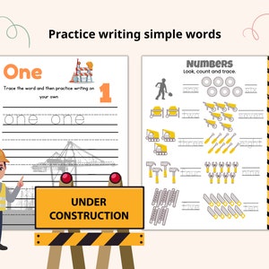 Preschool Printable Worksheets Construction for Kids Book Printable ...