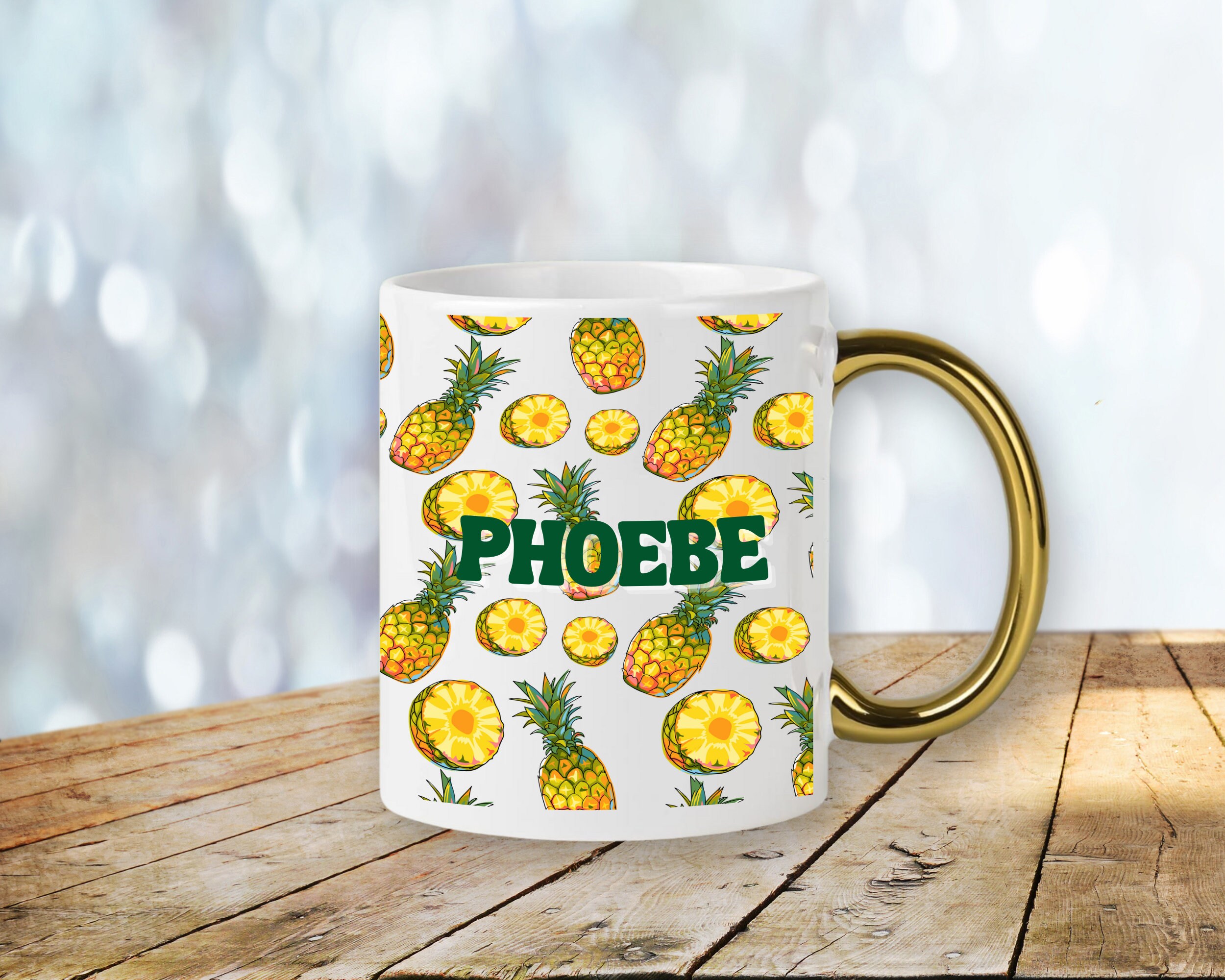 Personalized Name Mug Gift Name Cup Pretty Tea Mug Morning Fruit Mug ...