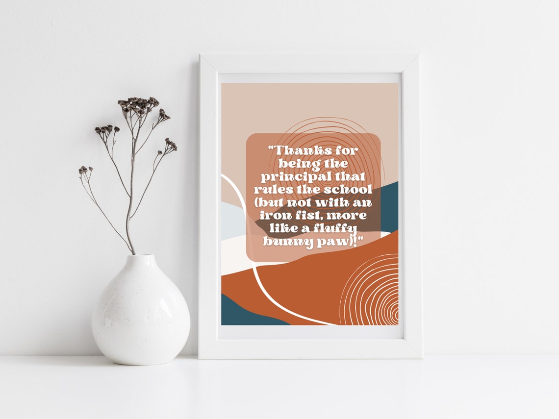 Principal Appreciation Thank You Card for Principal End of Year Teacher ...