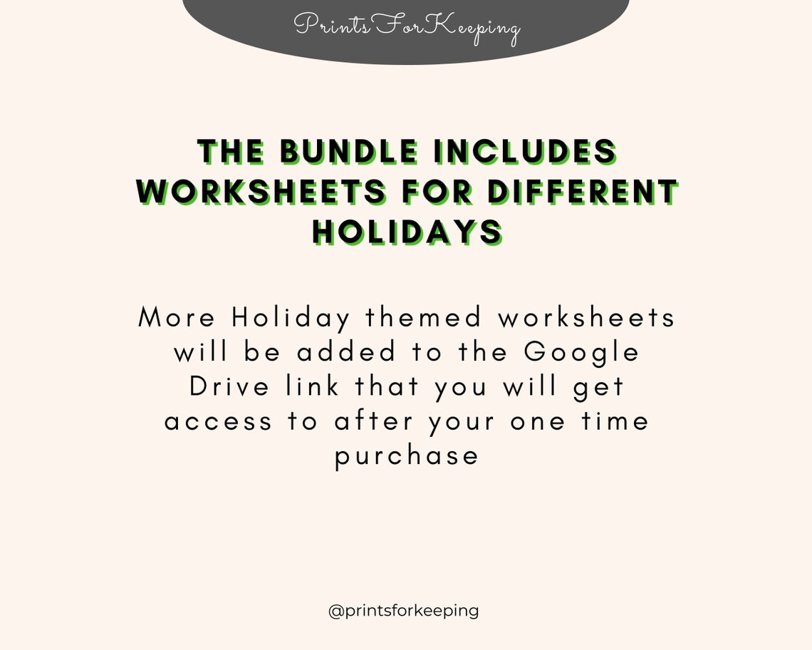 Worksheets for Kids Preschool Printable Holiday Bundle for - Etsy