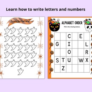 Halloween Preschool Worksheets Bundle Printable Homeschool Activities ...