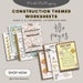 Preschool Printable Worksheets Construction for Kids Book Printable Kindergarten Study Pack Gift ...