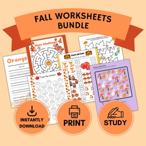 Fall Busy Book Printable Kids Activity Book Toddler Learning Binder ...