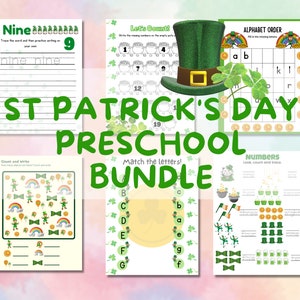 40 St Patrick's Day Worksheet for Preschool Bundle Printable Activity ...