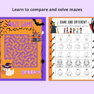 Halloween Preschool Worksheets Bundle Printable Homeschool Activities ...