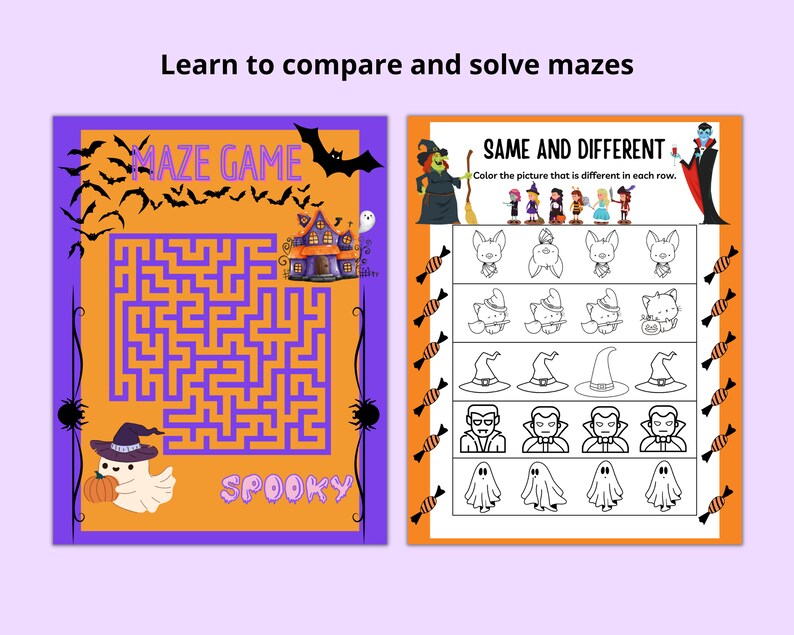 Preschool Halloween Worksheets Printable Bundle Worksheets Preschool ...