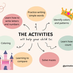 Preschool Printable Worksheets Princess for Girls Book Printable ...