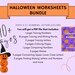 Worksheets for Kids Printable Activity Book Halloween Preschool ...