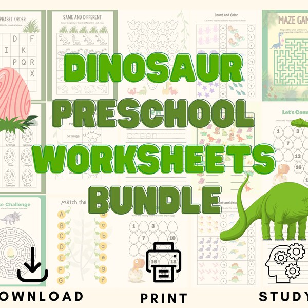 Worksheets Printable for Preschool Kids Gift for Teacher Preschool ...