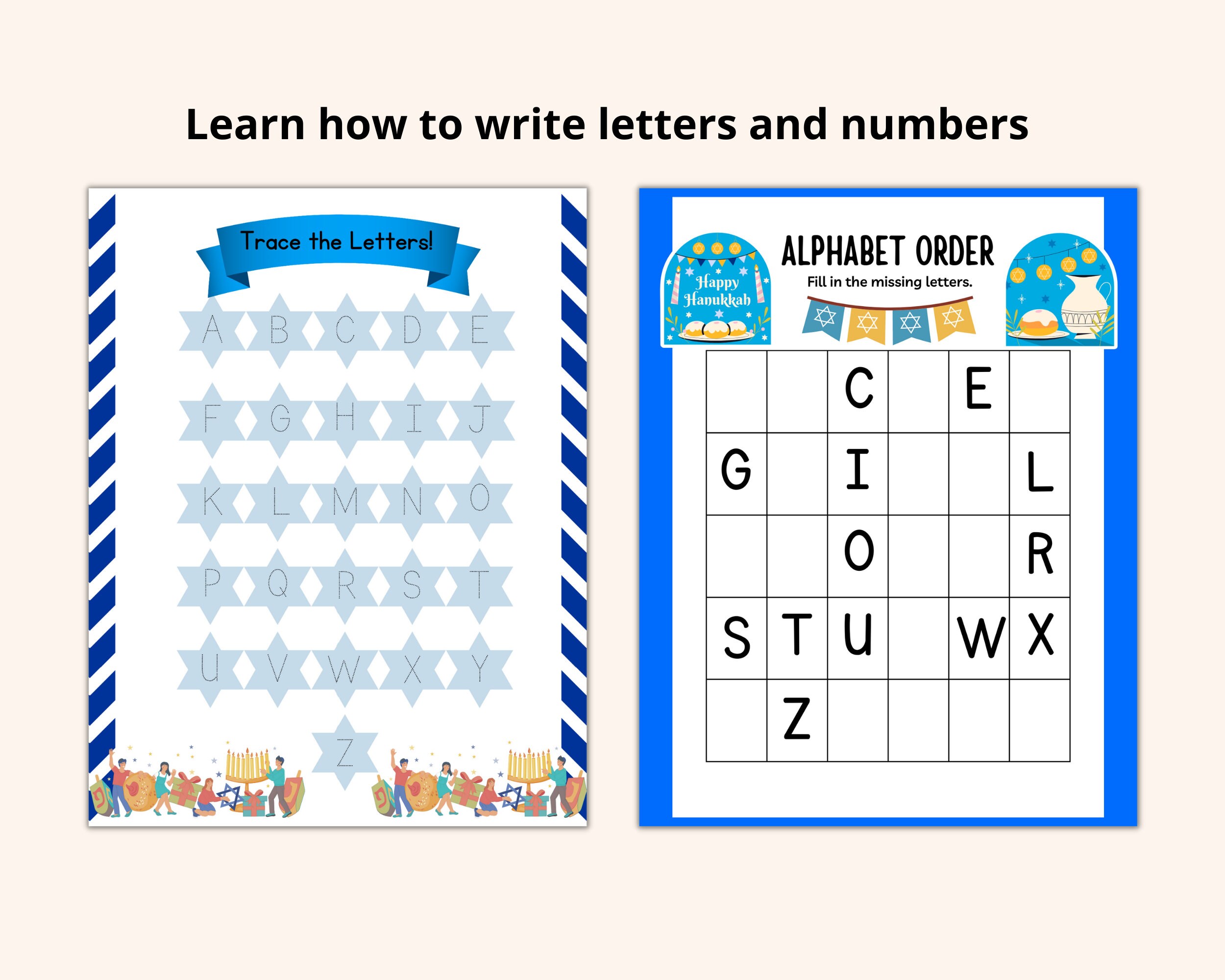 Preschool Printable Worksheets Hanukkah for Kids Book Printable ...