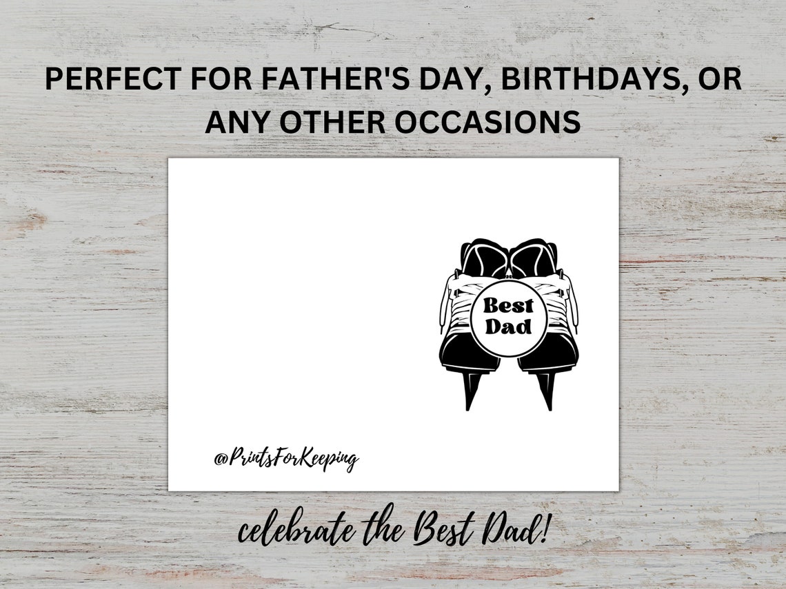 Father's Day Card for Hockey Dad Birthday Card Printable Envelope ...