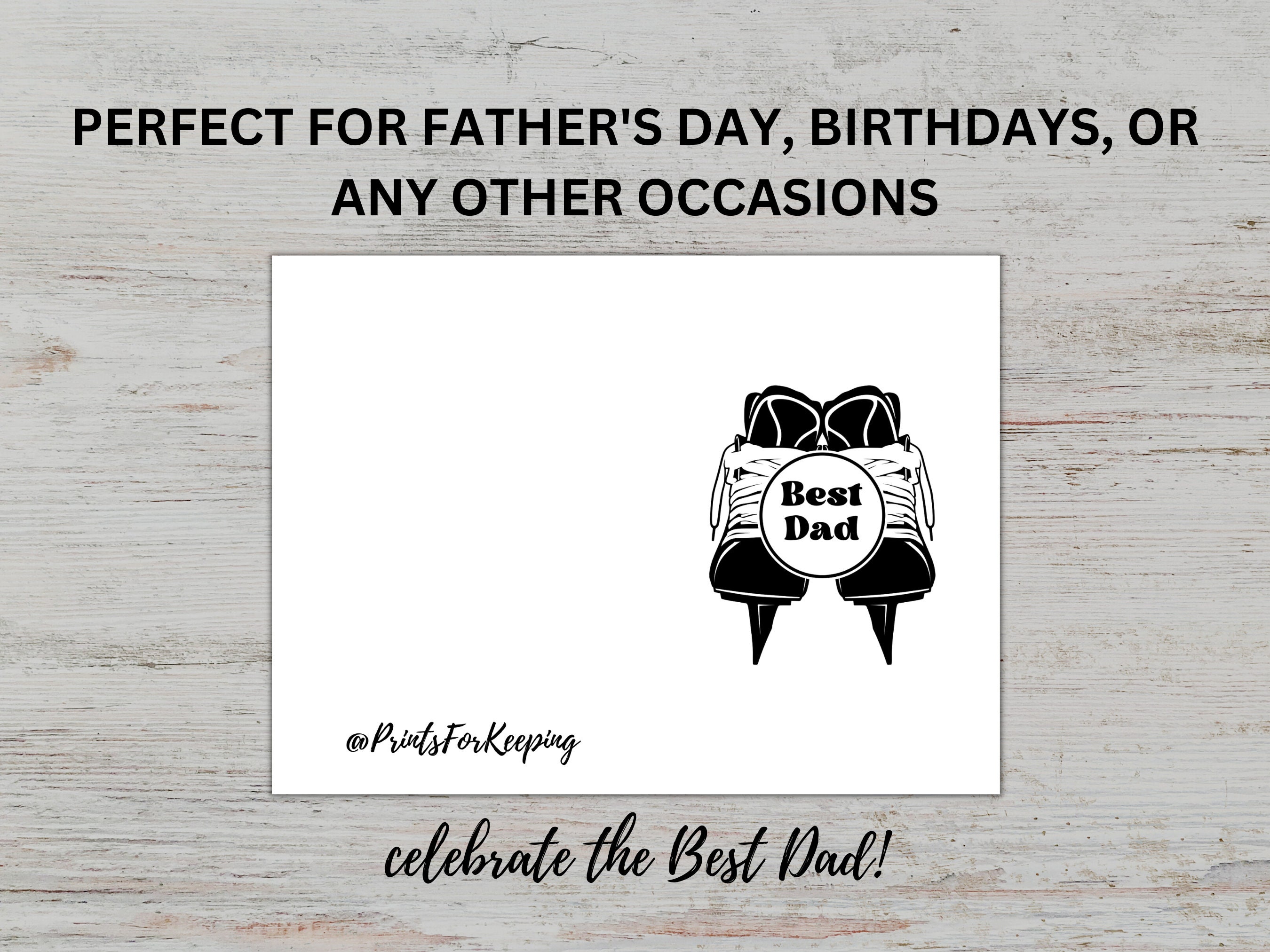 Father's Day Card for Hockey Dad Birthday Card Printable Envelope ...