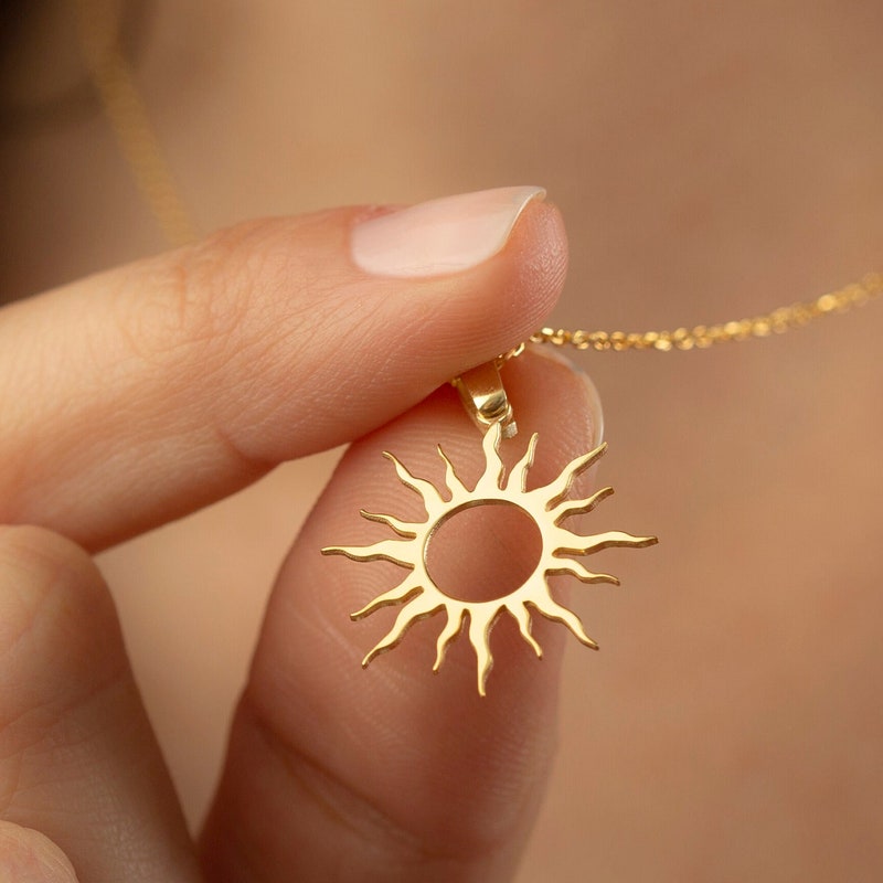 Sun Necklace - Etsy