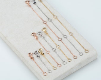 Adjustable Necklace Extender 14K Necklace Extender Silver - Etsy