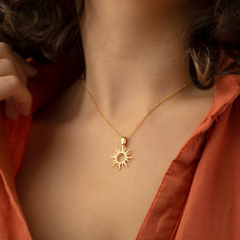 Sunbeam Necklace Sunburst Necklace Sun Pendant Handmade Sun - Etsy