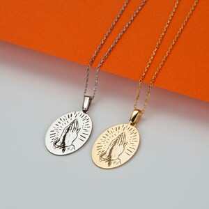 Praying Hands Necklace, Serenity Prayer Necklace, Christian Jewelry ...