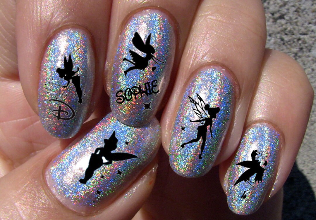 Disney Nail Decals Personalized Nail Art Tinker Bell Nails - Etsy