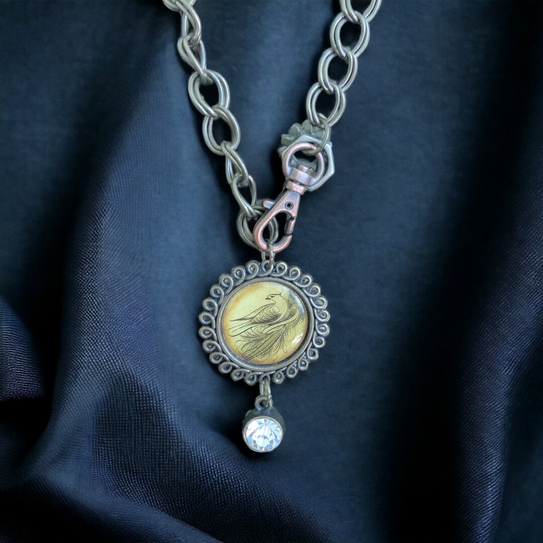 Handcrafted Artisan Boho Double Curb Chain Pendant Necklace - Etsy