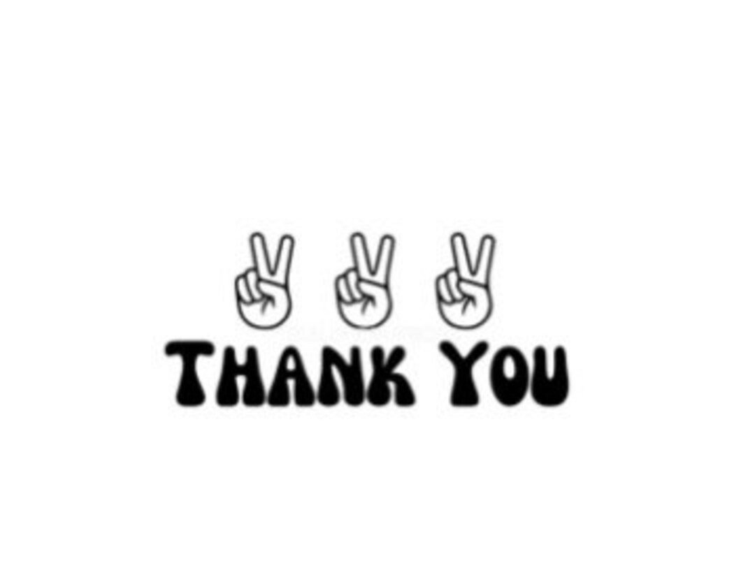 Thank You Peace Rectangle Sticker Template, Thank You Stickers, Craft ...
