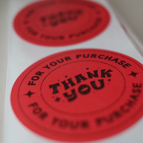 Thank You for Your Purchase Sticker - Etsy