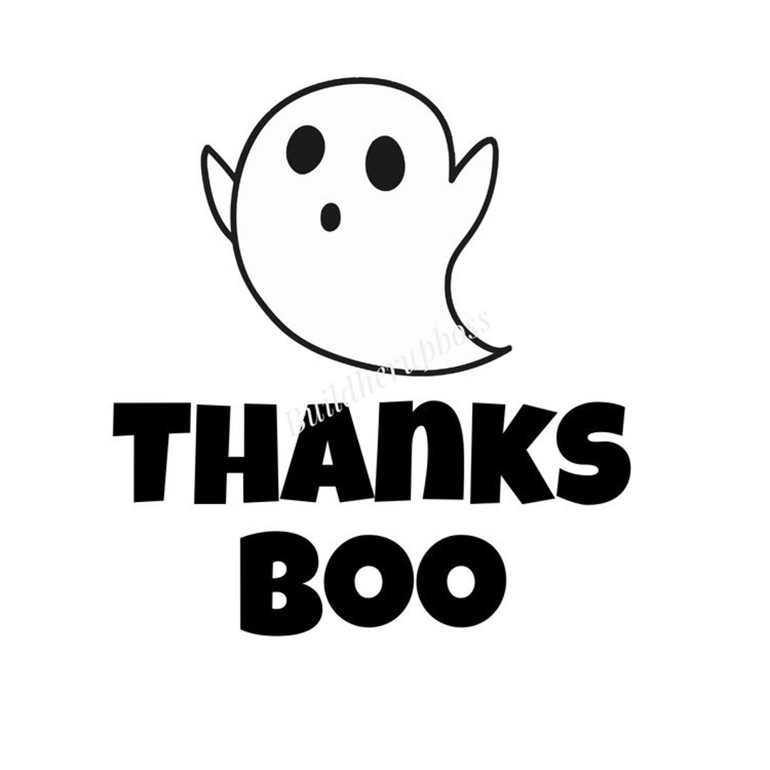 Thank You Boo Shop Small Sticker Template, Thank You Stickers, Craft ...