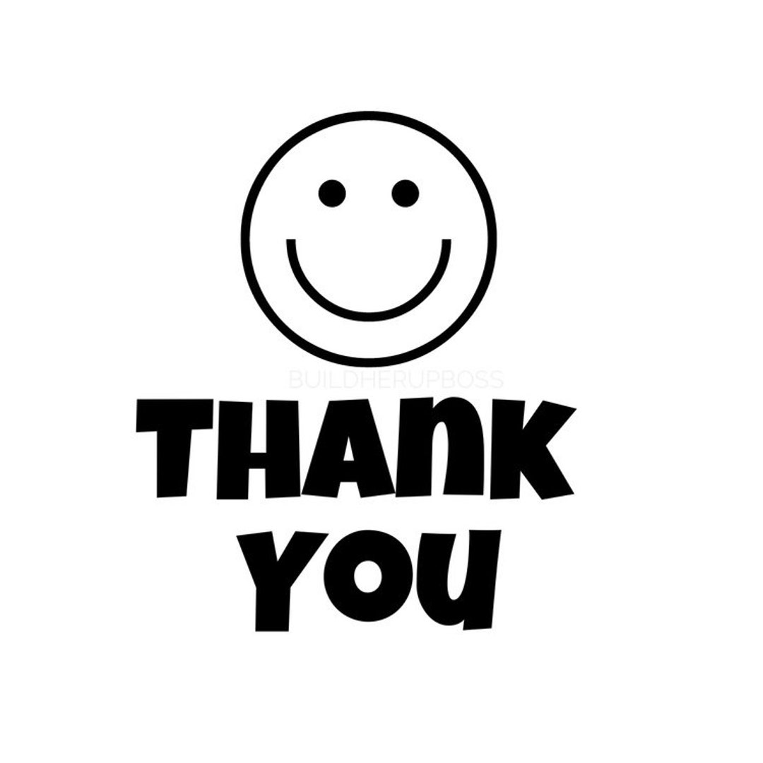 Thank You Smile Sticker Template, Thank You Stickers, Craft Stickers ...