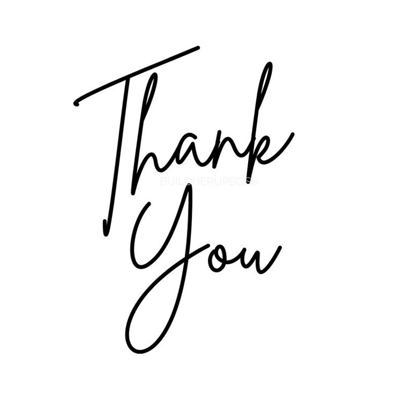 Thank You Script Sticker Template, Thank You Stickers, Craft Stickers ...